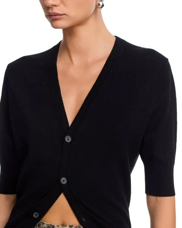 R13 Merino Wool V Neck Cardigan Sweater