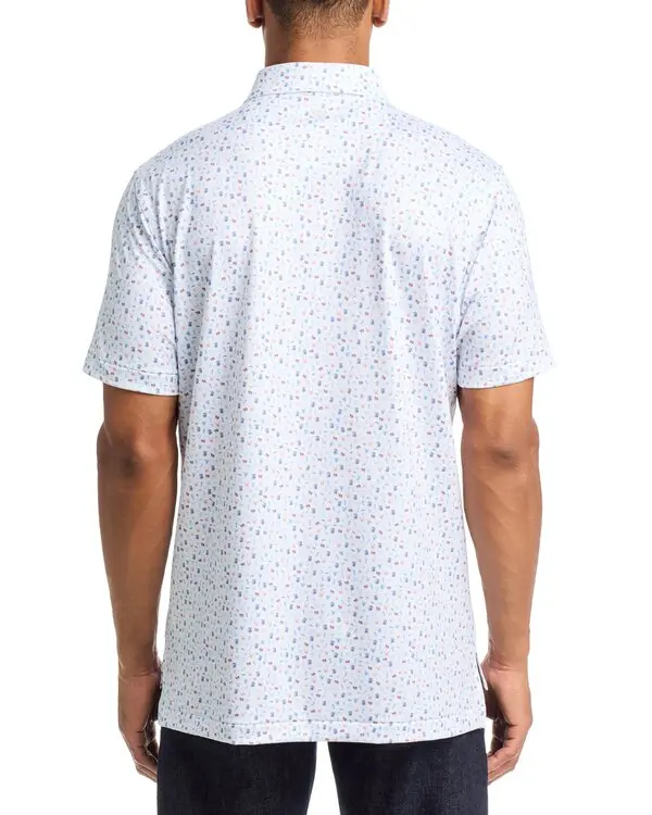 Peter Millar 2026 Usga Shinnecock Novelty Print Jersey Polo Shirt - White