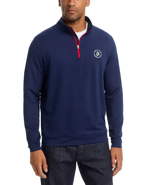 Peter Millar 2026 Usga Shinnecock Performance Quarter Zip Sweatshirt - Navy