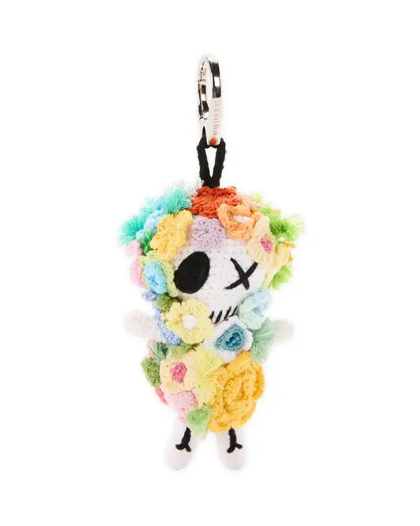Alexander McQueen Floral Crochet Skelly Charm