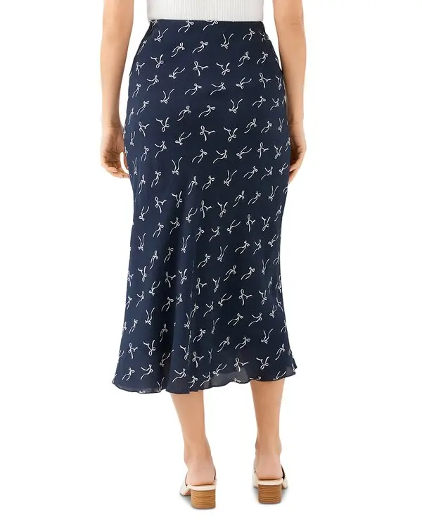 Karen Kane Bias Cut Midi Skirt With Bow