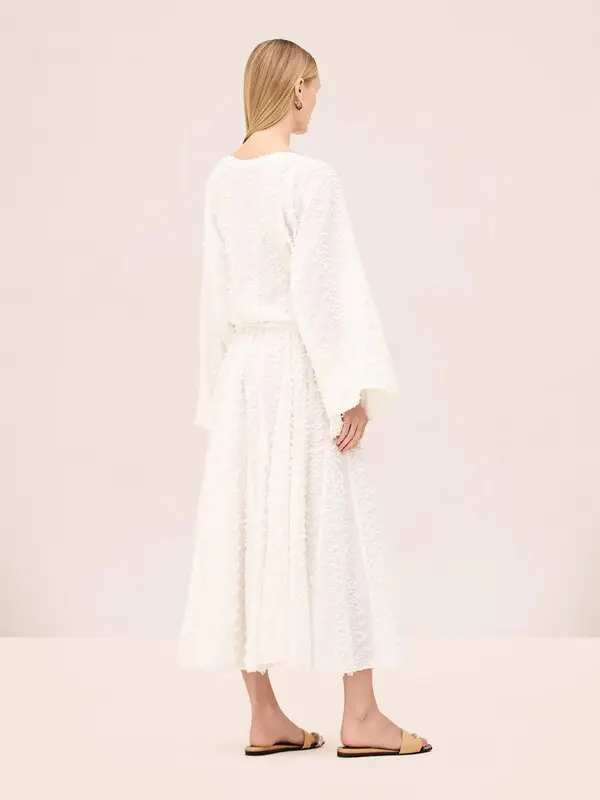 Alexis Morocco Dress Long Sleeve Embroidered Midi