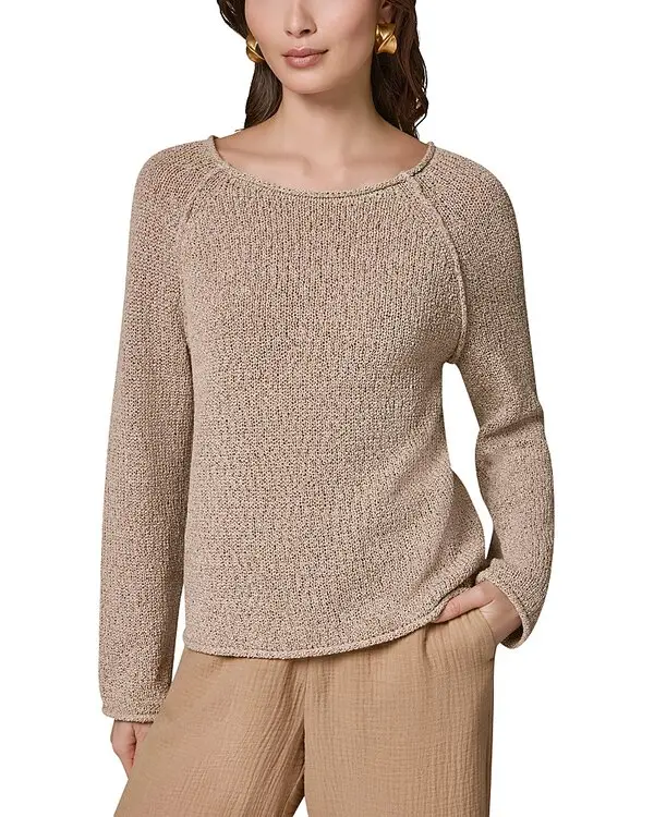 Donna Karan New York Easy Boat Neck Sweater - Fawn Multi