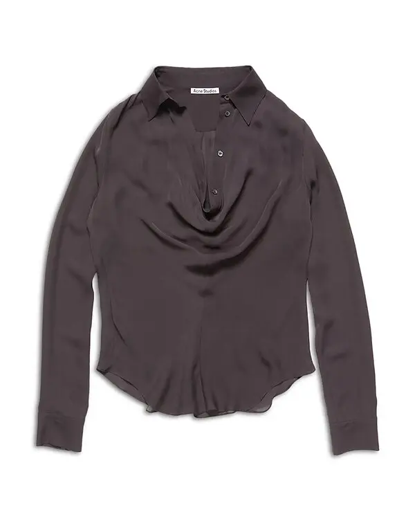 Acne Studios Collared Silk Blouse