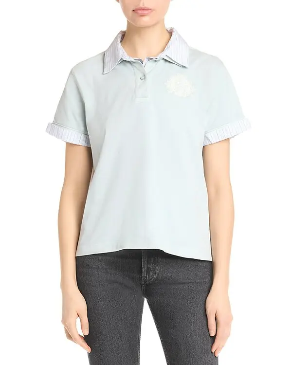 Acne Studios Layered Polo Shirt - Light Blue