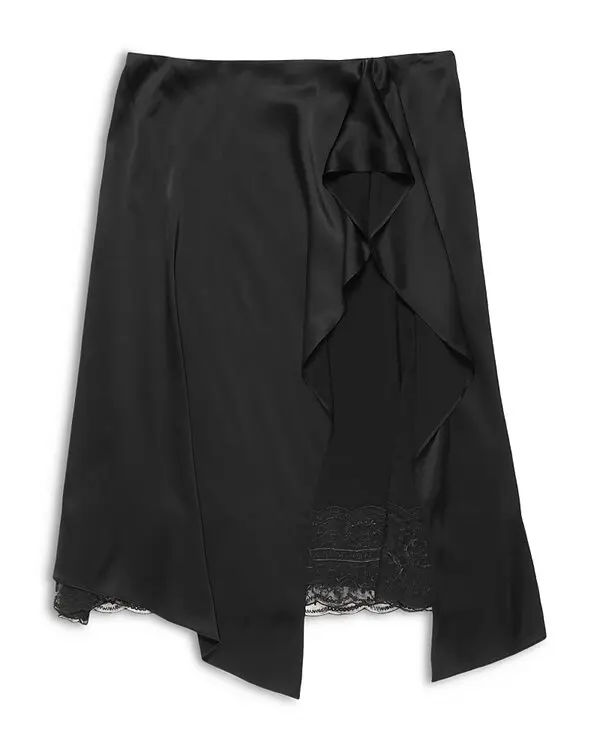 Acne Studios Lace Trim Skirt - Black