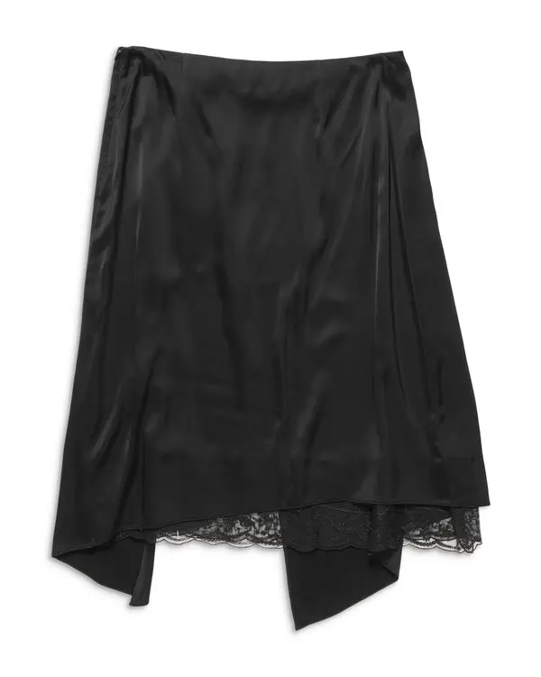 Acne Studios Lace Trim Skirt - Black