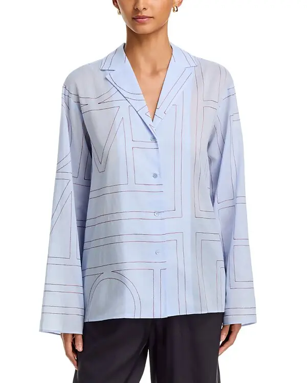 TOTEME Monogram Pajama Top - Sky