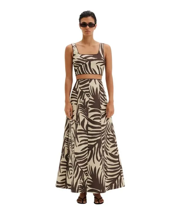 MALINA Meline Jacquard Midi Skirt