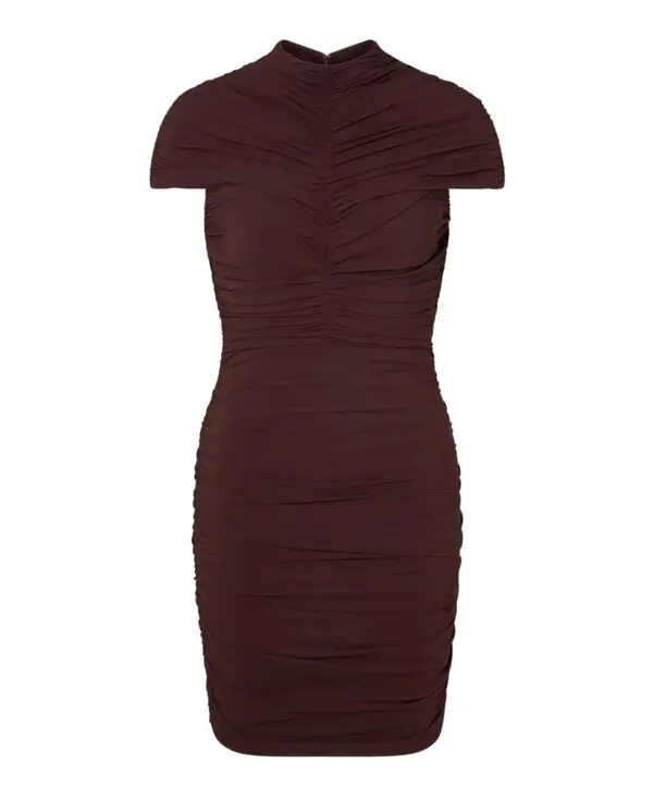 MALINA Loana Draped Chiffon Mini Dress