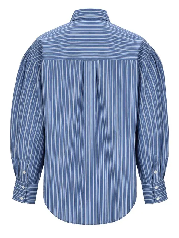 GANNI Striped Cotton Shirt