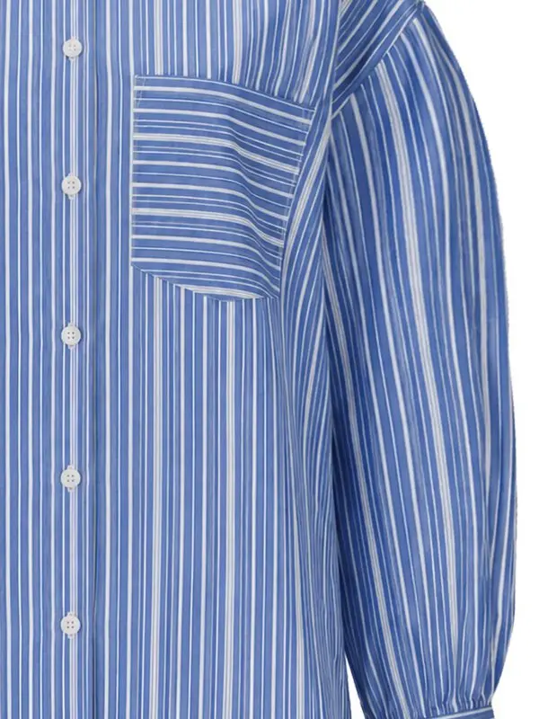 GANNI Striped Cotton Shirt