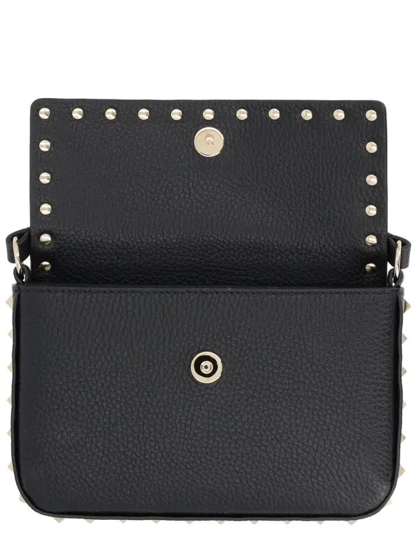 Valentino Garavani Pouch Rockstud In Vitello Granato