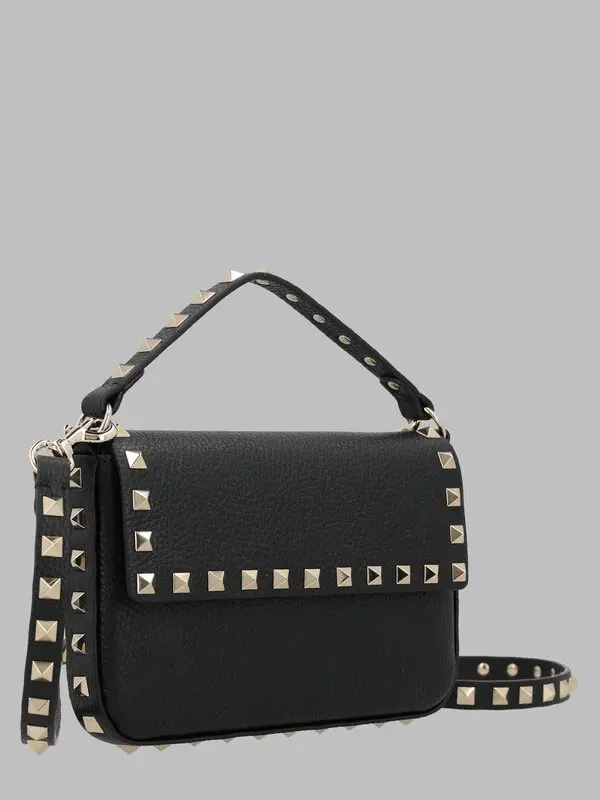 Valentino Garavani Pouch Rockstud In Vitello Granato