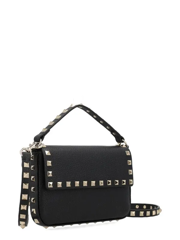 Valentino Garavani Pouch Rockstud In Vitello Granato