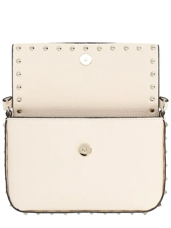 Valentino Garavani Pouch Rockstud In Vitello Granato