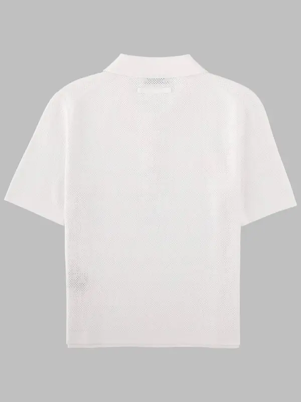 Tory Burch Pointelle Viscose Polo Shirt