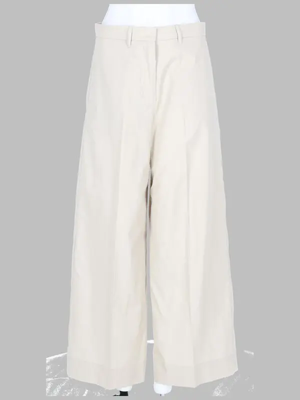 Max Mara Cotton Poplin Wide-leg Trousers