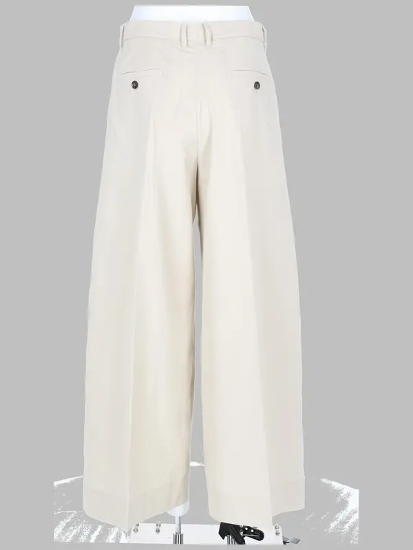 Max Mara Cotton Poplin Wide-leg Trousers