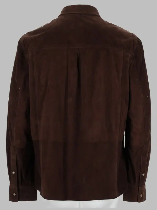 Brunello Cucinelli Giacca Camicia In Suede