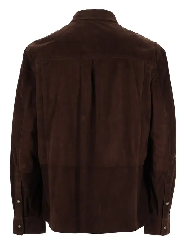Brunello Cucinelli Giacca Camicia In Suede