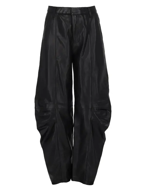 ROTATE BY BIRGER CHRISTENSEN Leather Cargo Pants - Black