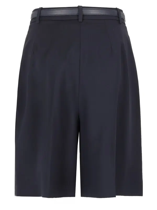 Max Mara Bermuda Wool Flannel Trousers - Blue