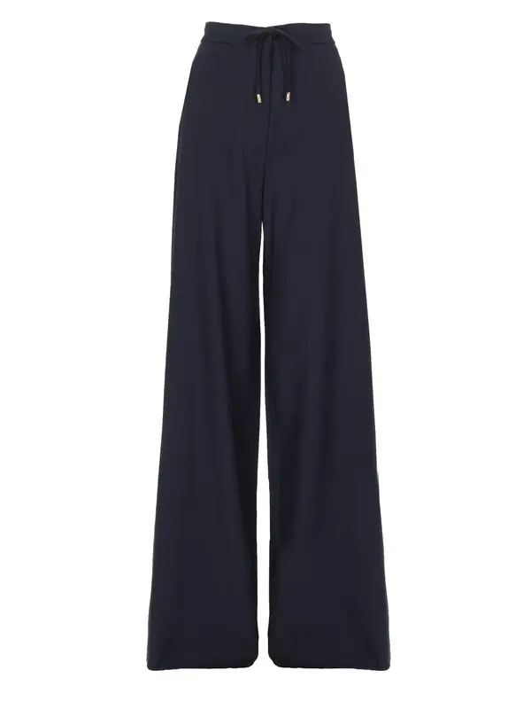 Max Mara Wide-leg Trousers In Lightweight Wool