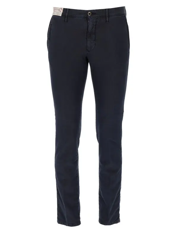 Incotex Textured Logo Patch Pants