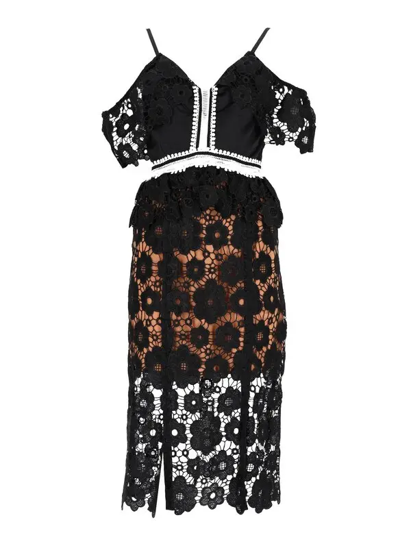 NJ COUTURE Abito In Pizzo Macram