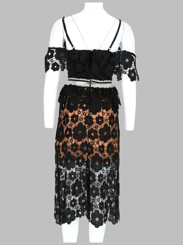 NJ COUTURE Abito In Pizzo Macram