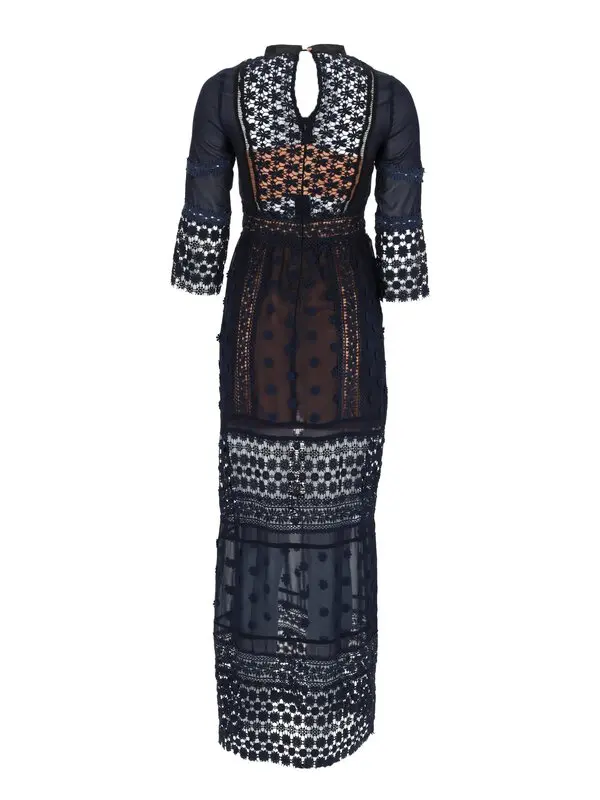 NJ COUTURE Abito Con Dettagli In Pizzo