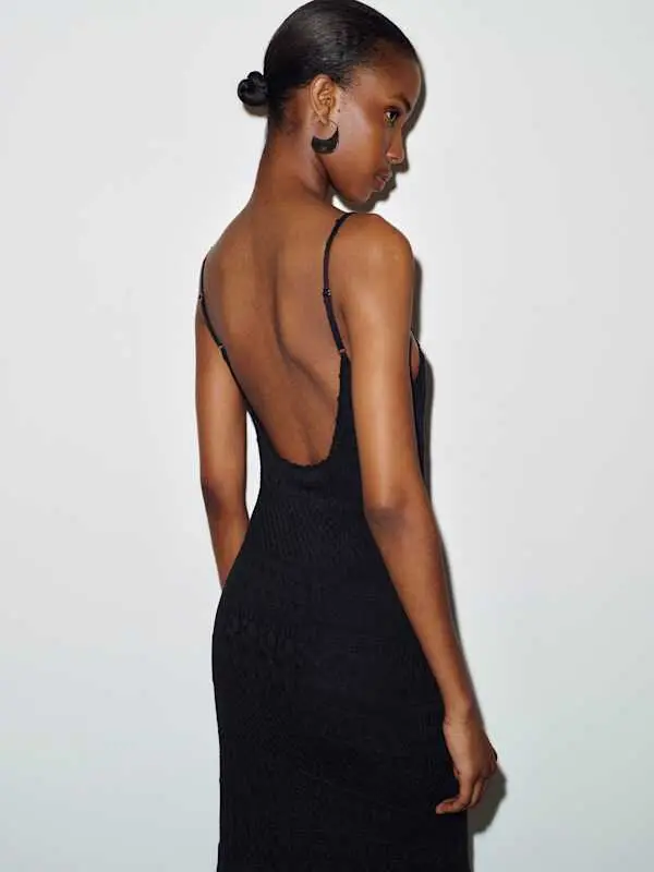 REFORMATION River Cotton Crochet Maxi Dress