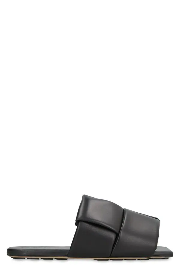 Bottega Veneta Patch Mule Flat Sandal - Black