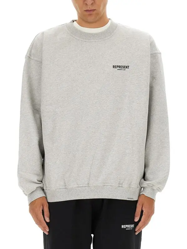 REPRESENT Regular Fit Logo Sweatshirt - Grey