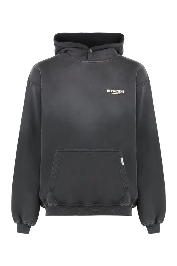 REPRESENT Cozy Cotton Hoodie - Black