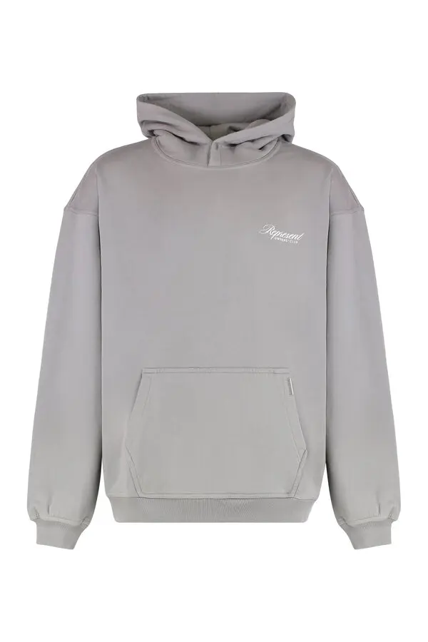 REPRESENT Oversized Hooded Sweatshirt - Grey