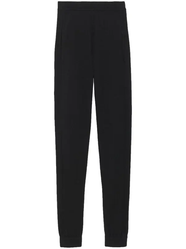 Saint Laurent High-waisted Cashmere Leggings - Black