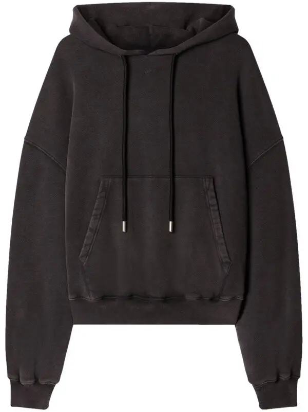 Off-White Super Moon" Cotton Hoodie - Grey