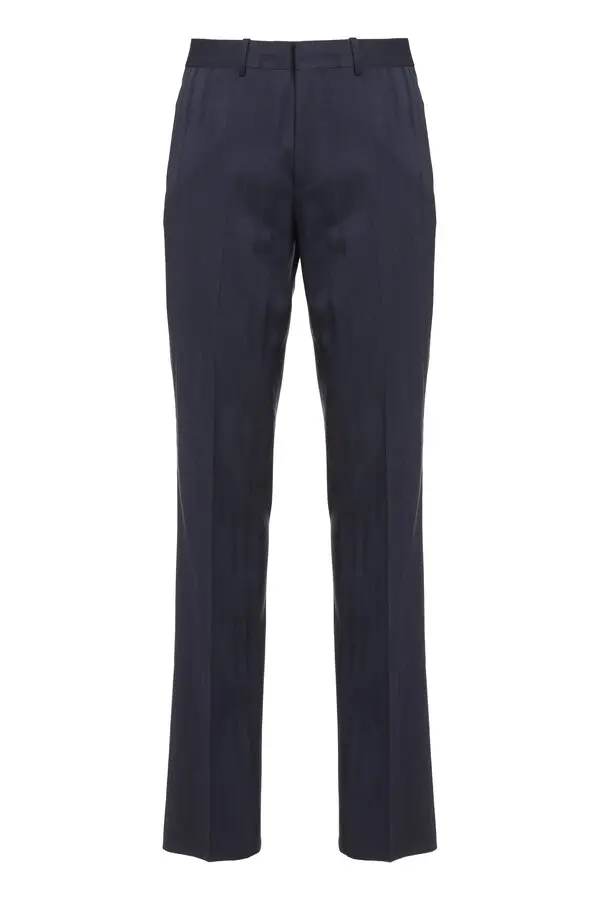 Off-White Slim Fit Tailored Trousers - Blue
