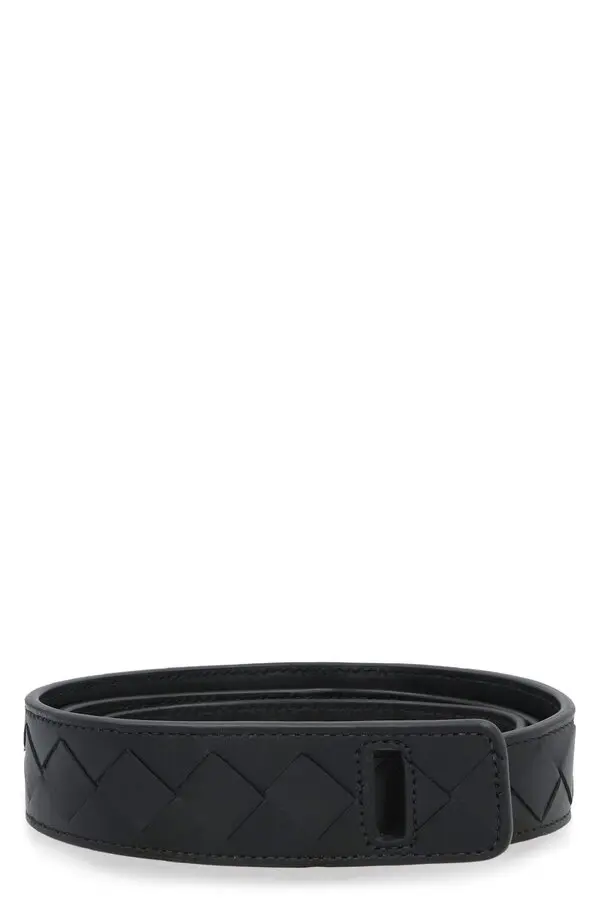 Bottega Veneta Leather Belt - Black