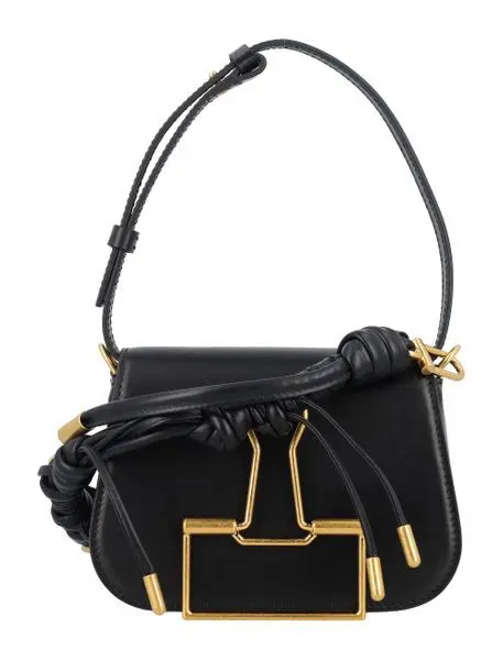 Off-White Skeleton Binder Leather Shoulder Bag - Black