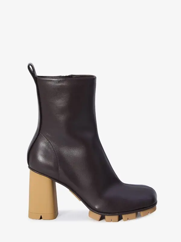 Bottega Veneta Shore Leather Ankle Boots - Brown