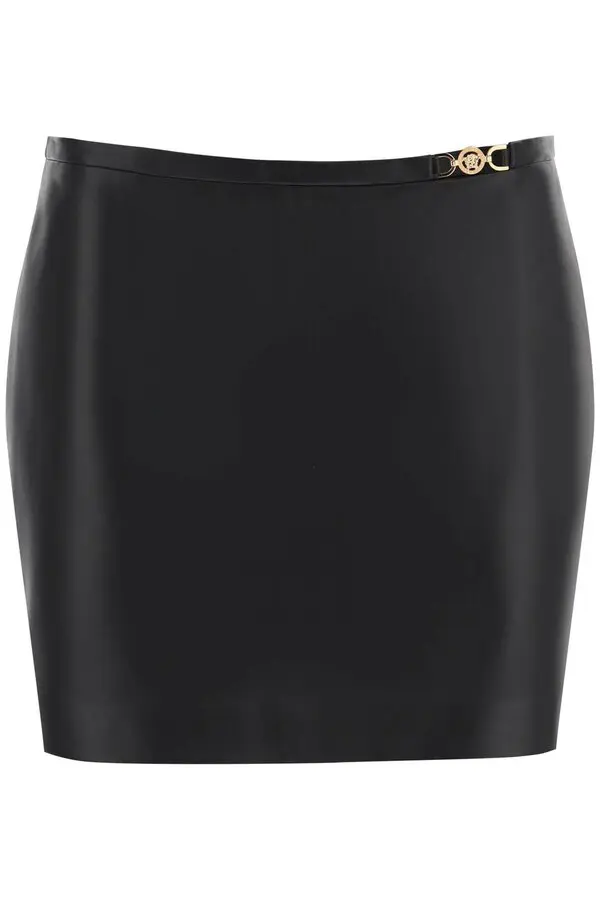 Versace Leather Mini Skirt - Black