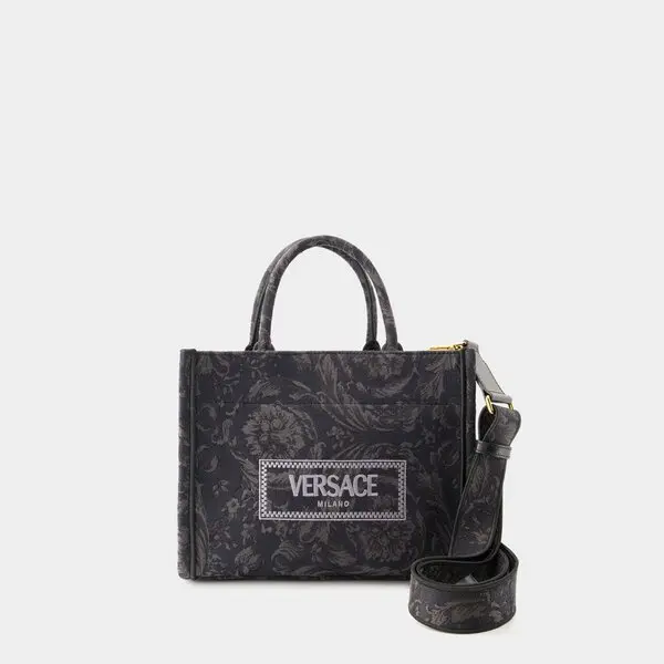Versace Small Barocco Athena Tote Bag - Black