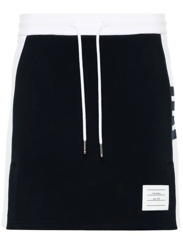Thom Browne Classic 4-bar Jersey Mini Skirt - Blue