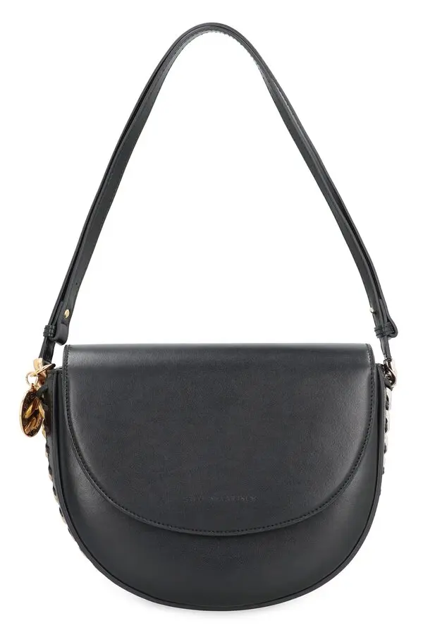 Stella McCartney Frayme Medium Flap Shoulder Bag - Black
