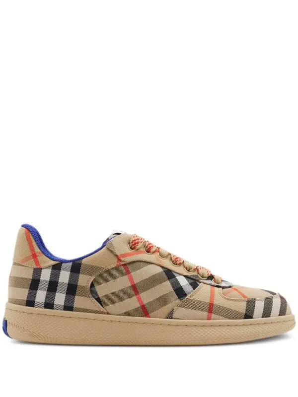 Burberry Check Terrace Sneakers - Beige