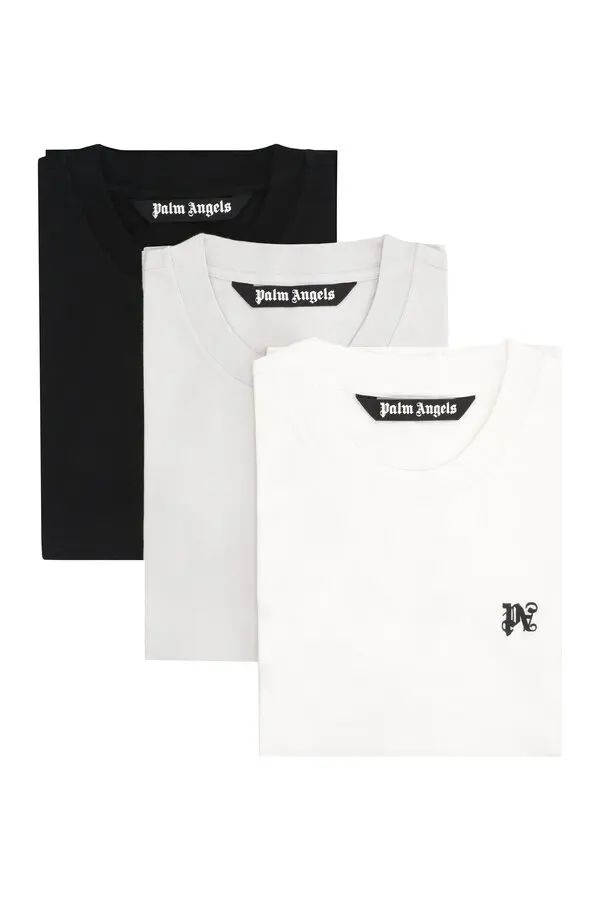 Palm Angels Monogram-embroidered T-shirt - Multicolor