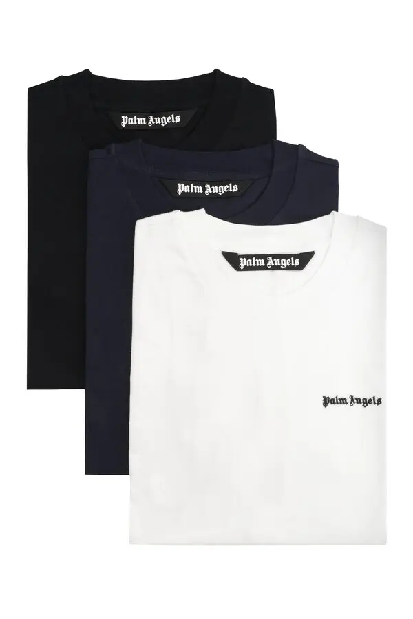 Palm Angels T-shirt Set 3 With Logo - Multicolor